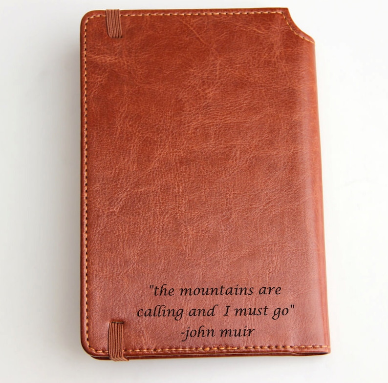 Custom Logo Journal laser engraved Journal Fully | Etsy