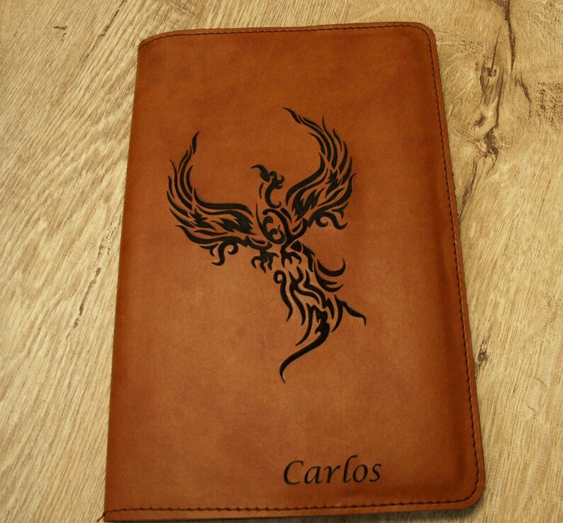 Custom Journal Cover Order, Laser Engraved Leather Bound Rise From the ...
