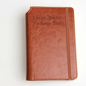 Fishing Journal Laser Engraved With Custom Quote or Custom Text Leather ...