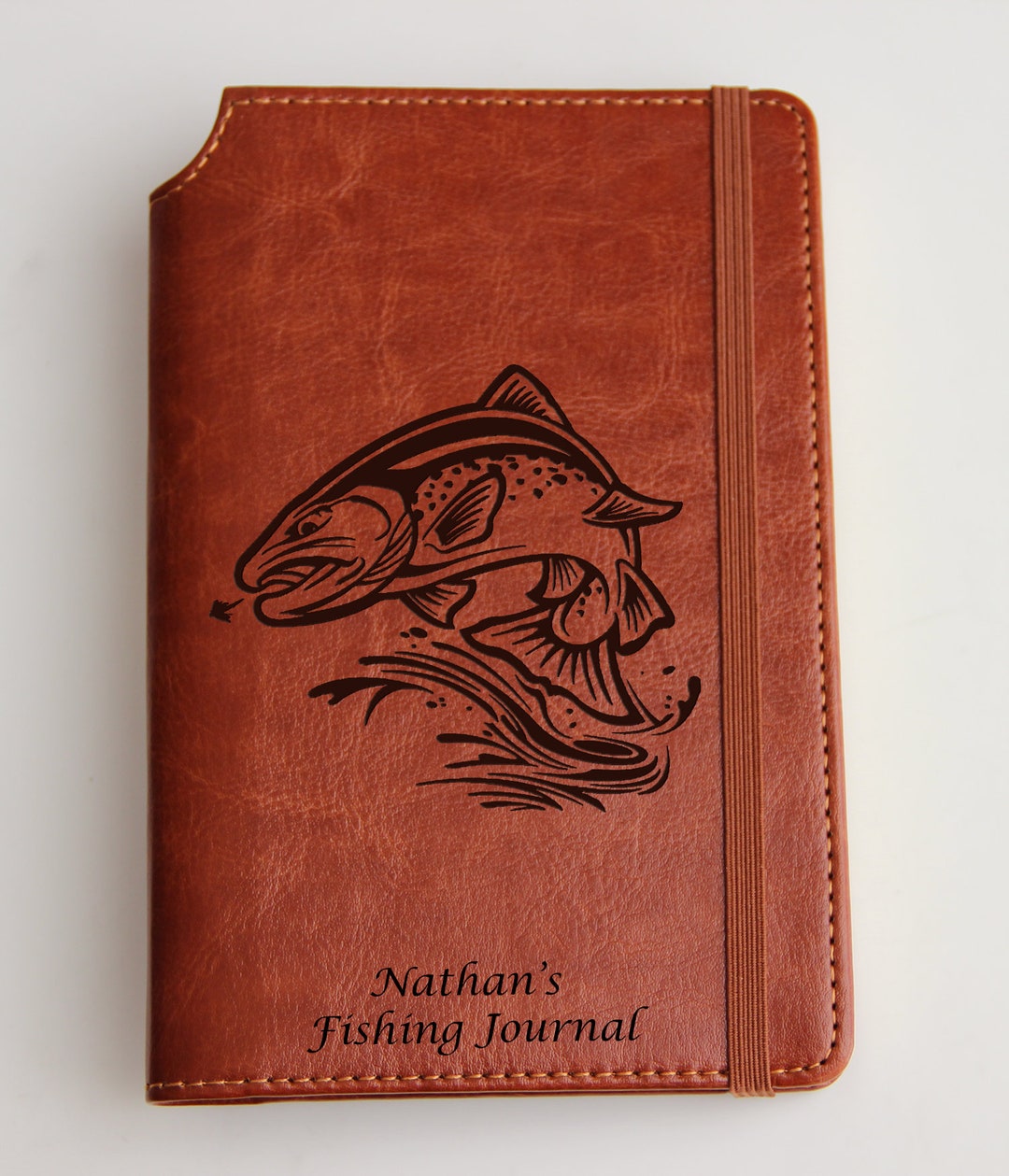 Fishing Journal Laser Engraved With Custom Quote or Custom Text Leather ...