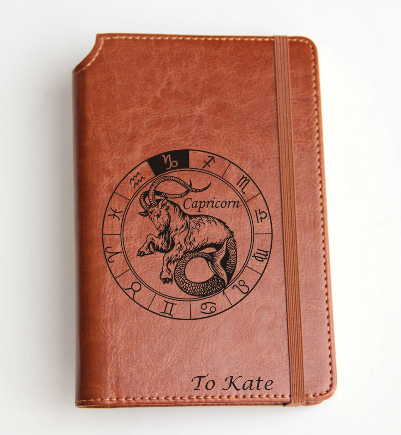 Capricorn Leather Journal Zodiac Sign Horoscope Laser Engraved A Cool ...
