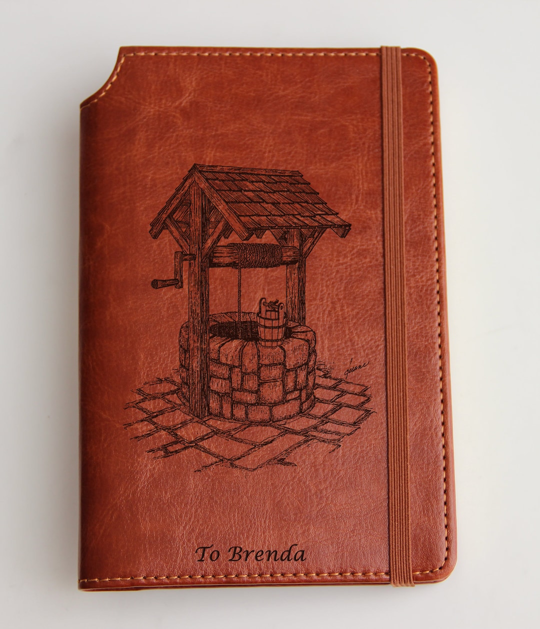 Water Well Journal With Custom Quote or Custom Text Leather Bound With ...