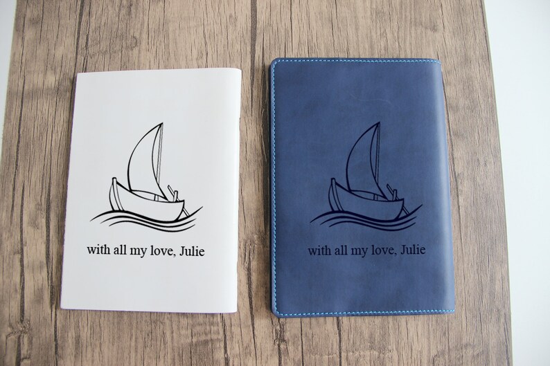 Sailing Boat Custom Illustration Journal Cover With Refill - Etsy