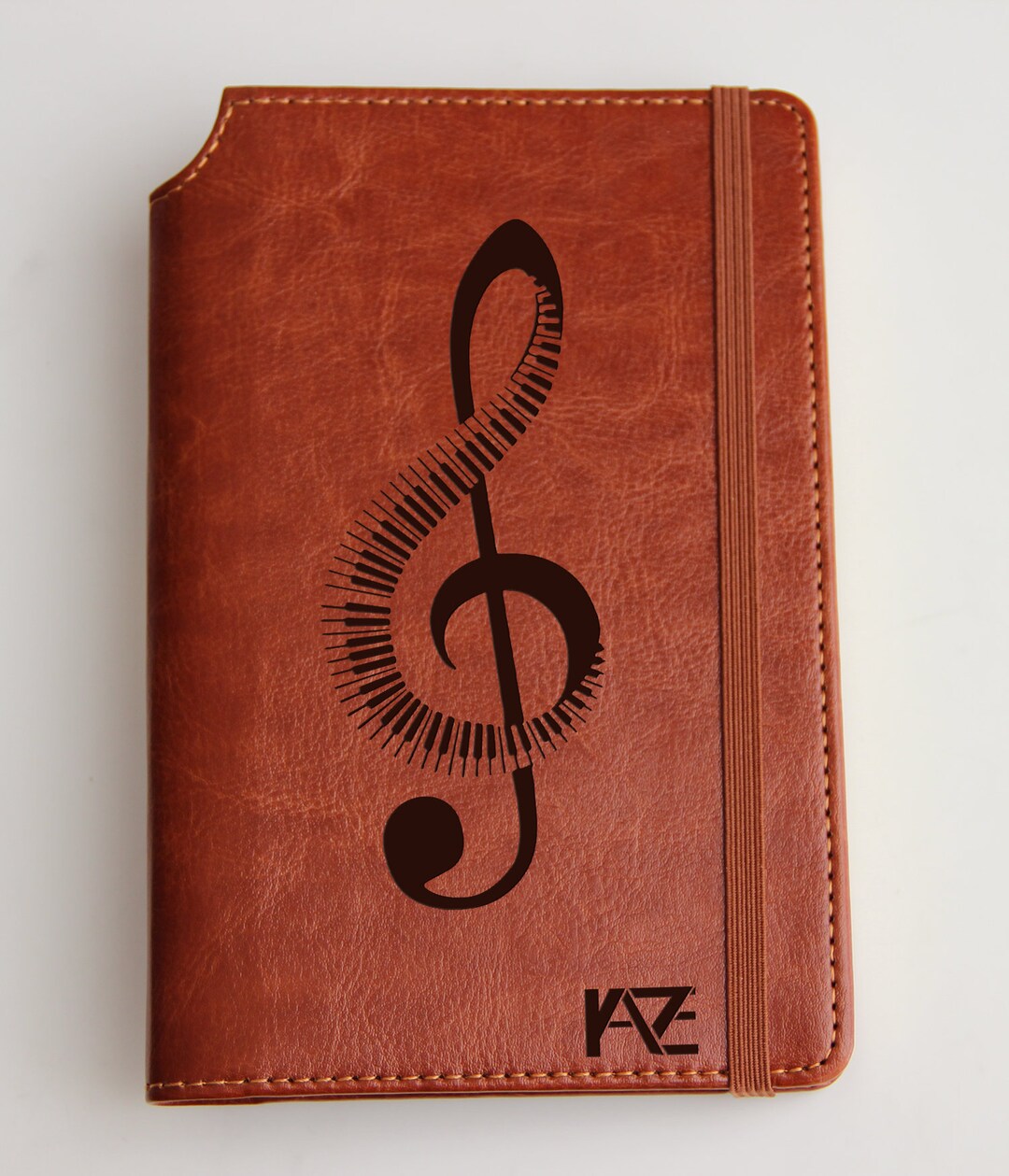 Music Notes Piano Treble Clef Journal With Custom Quote or Custom Text ...