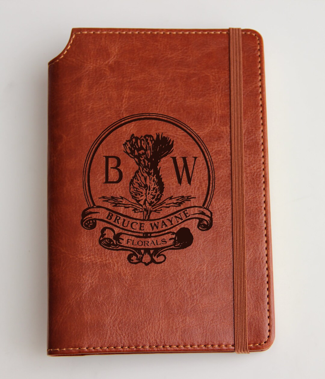 Custom Company Logo Thistle and Text Journal Laser Engraved Journal ...