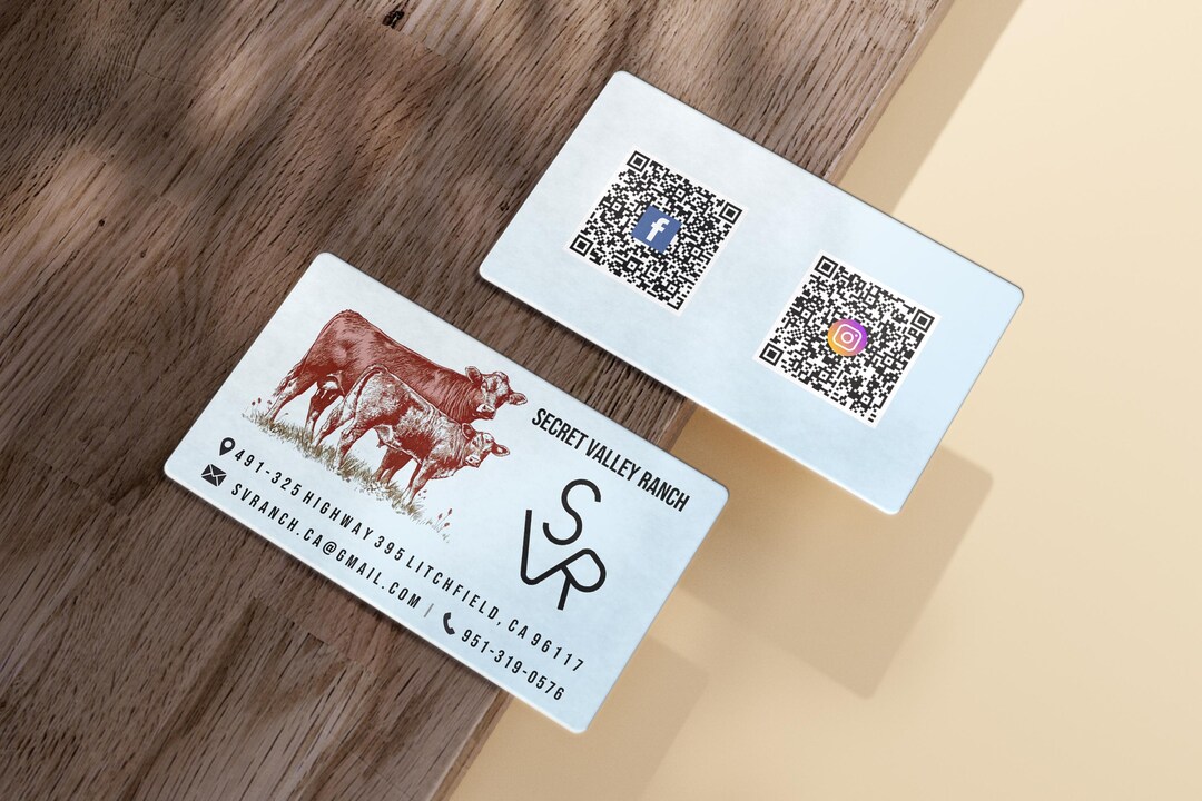 Custom Ranch-themed Business Cards | Premium 350gsm Matte Finish ...