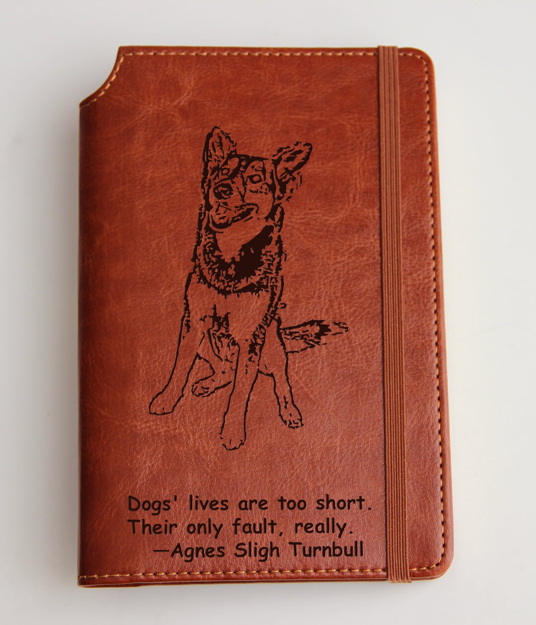 Pet Loss Journal With Custom Quote or Custom Text Leather Bound With ...