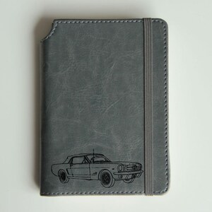 Customizable Engraved Vintage Car Journal Leather Bound, Strip With the ...