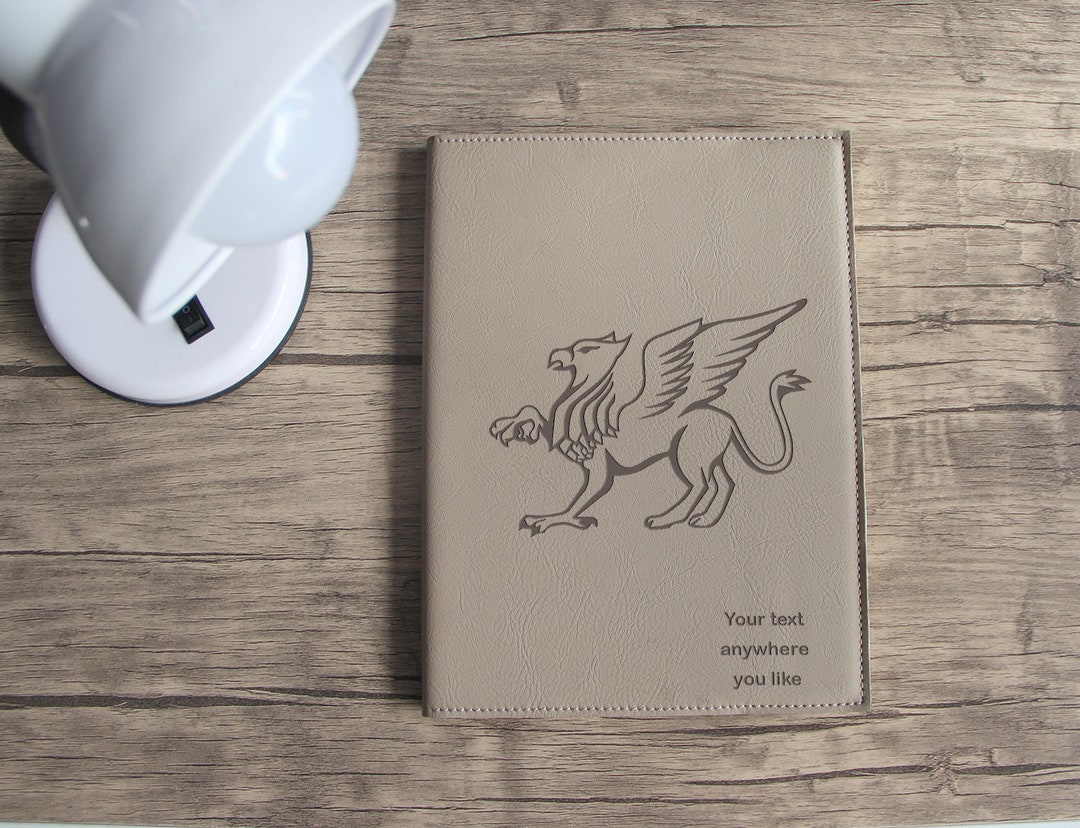 Custom Griffin Notebook Cover, Laser Engraved Custom Refillable Journal ...
