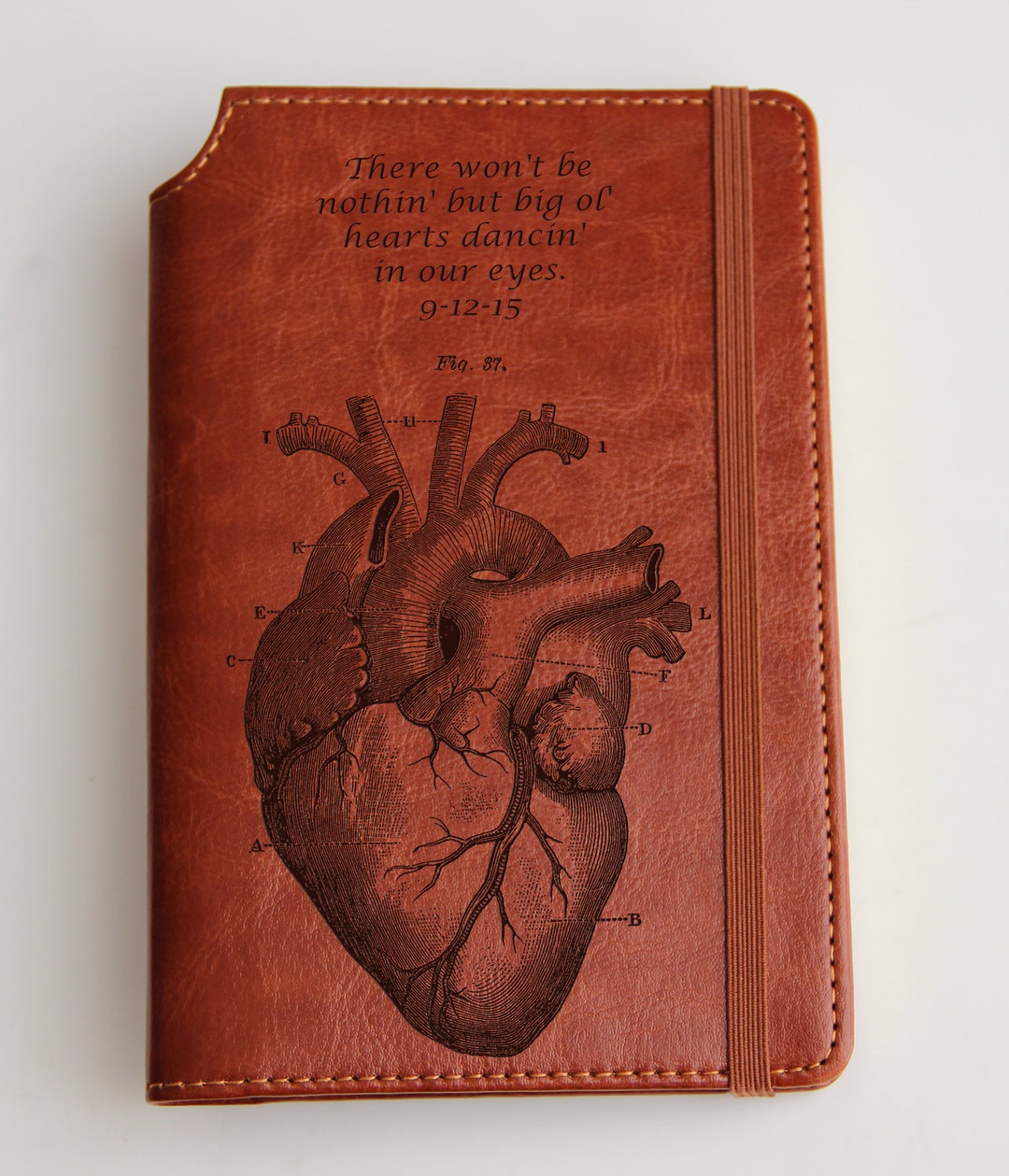 Anatomical Heart Journal Customizable Engraved Journal Leather Bound ...