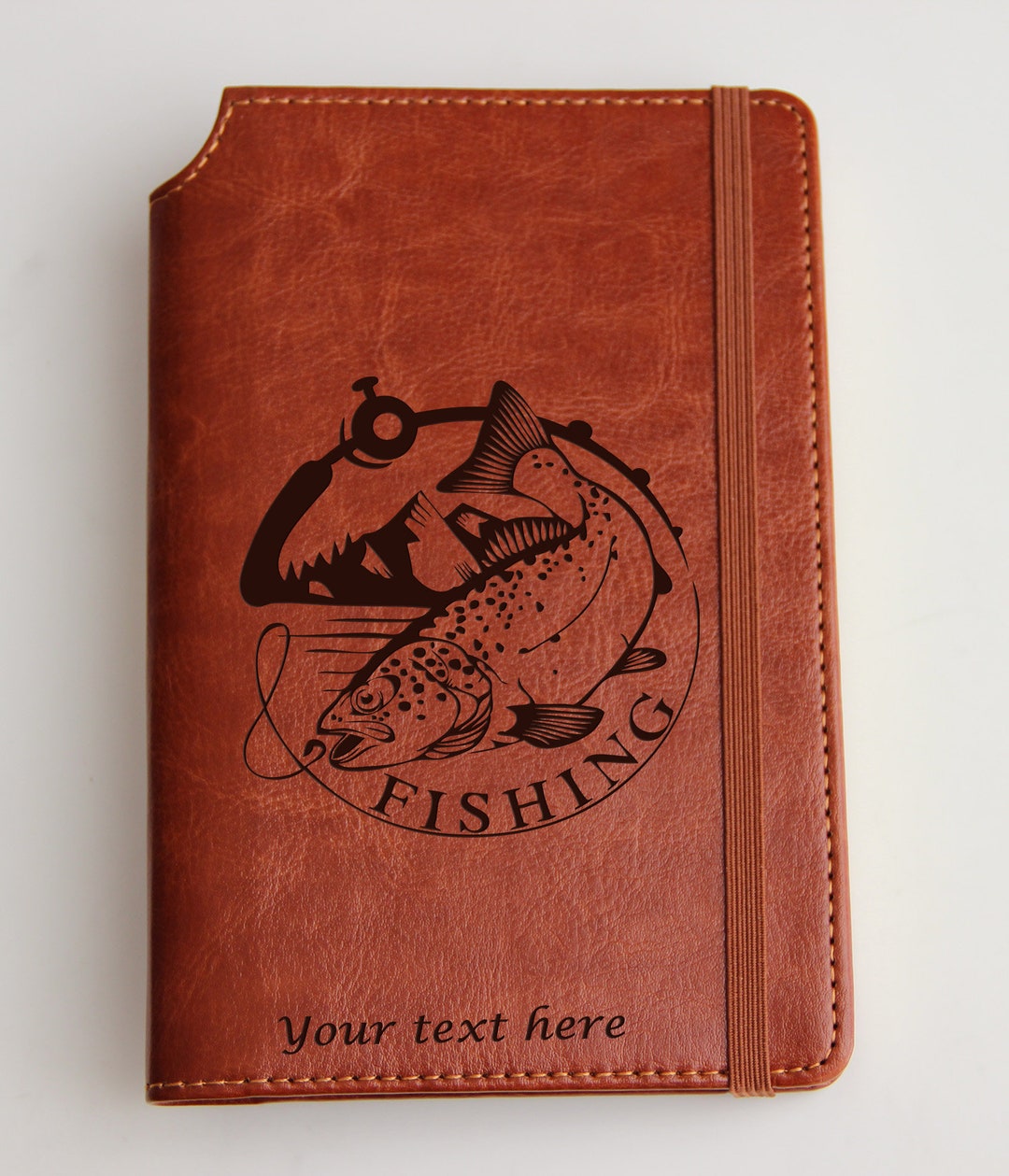Fishing Journal Laser Engraved With Custom Quote or Custom Text Leather ...