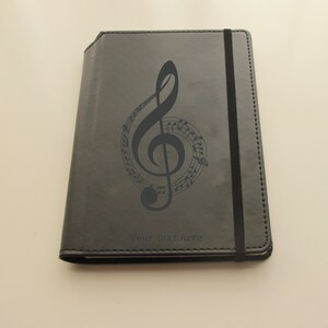 Custom Designed Music Notes Journal With Custom Quote or Custom Text ...