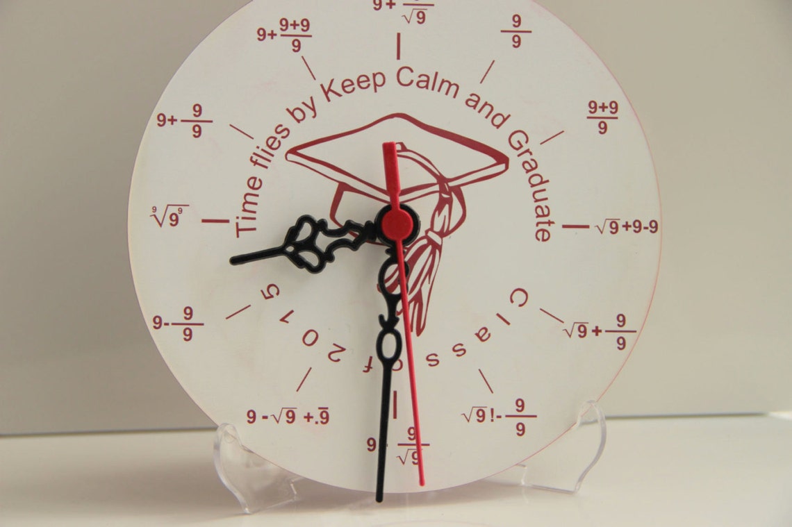Graduation Gift Clock for Math Geeks Engineering Students - Etsy