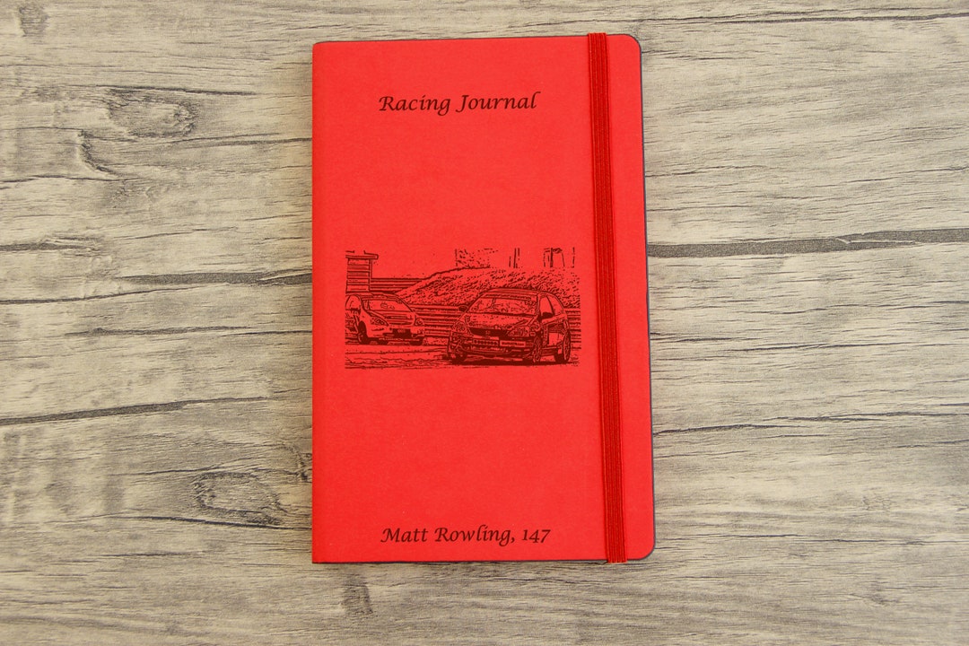 Personalized Racing Cars Journal Engraving From Your Idea, Photo or ...