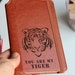 Customizable Tiger Illustrated Journal Leather Bound Elastic - Etsy