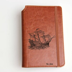 Laser Engraved Sailing Ship Boat Journal With Custom Quote or Custom ...