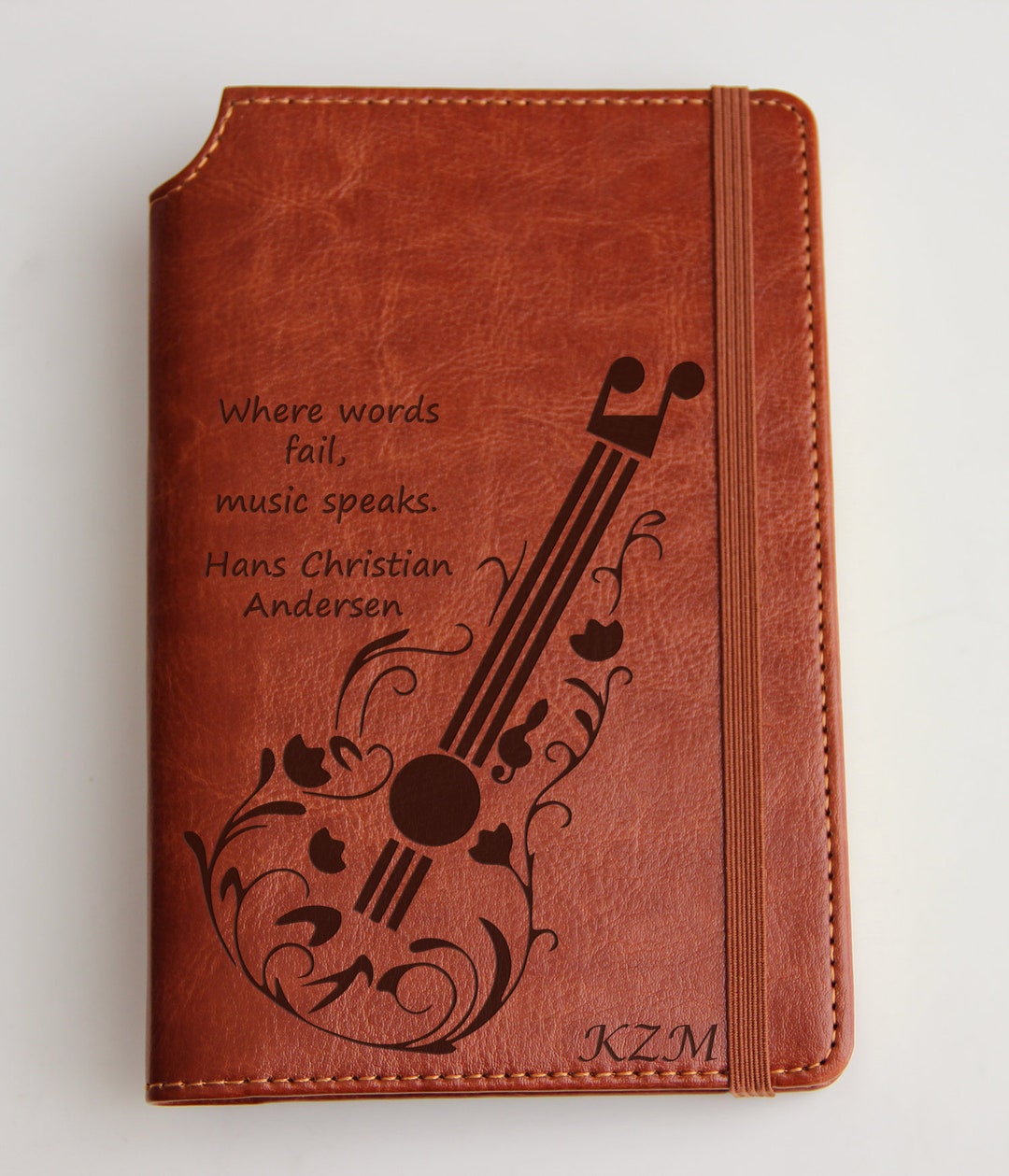Floral Classical Guitar Journal With Custom Quote or Custom Text ...