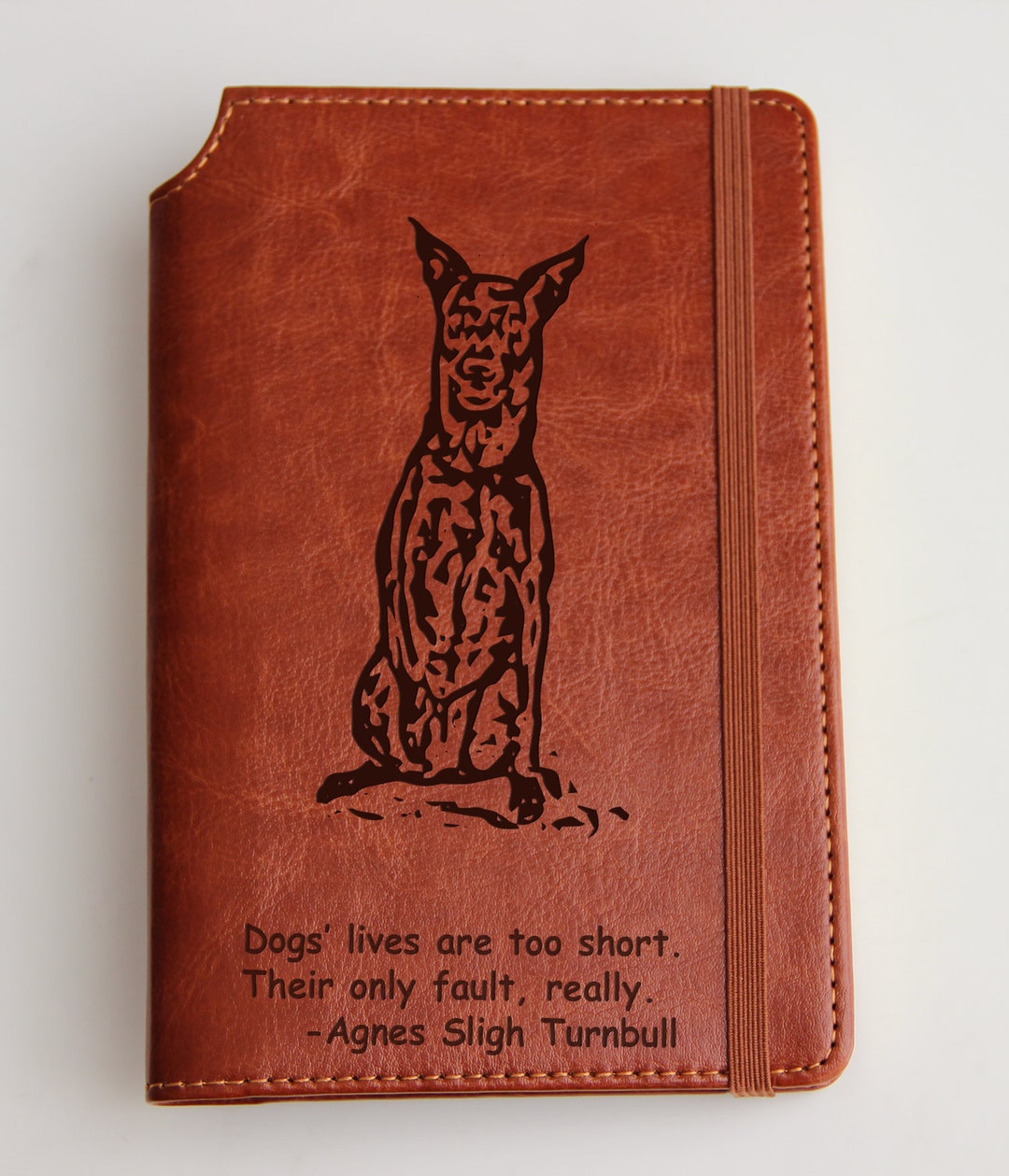 Pet Loss Journal With Custom Quote or Custom Text Leather - Etsy