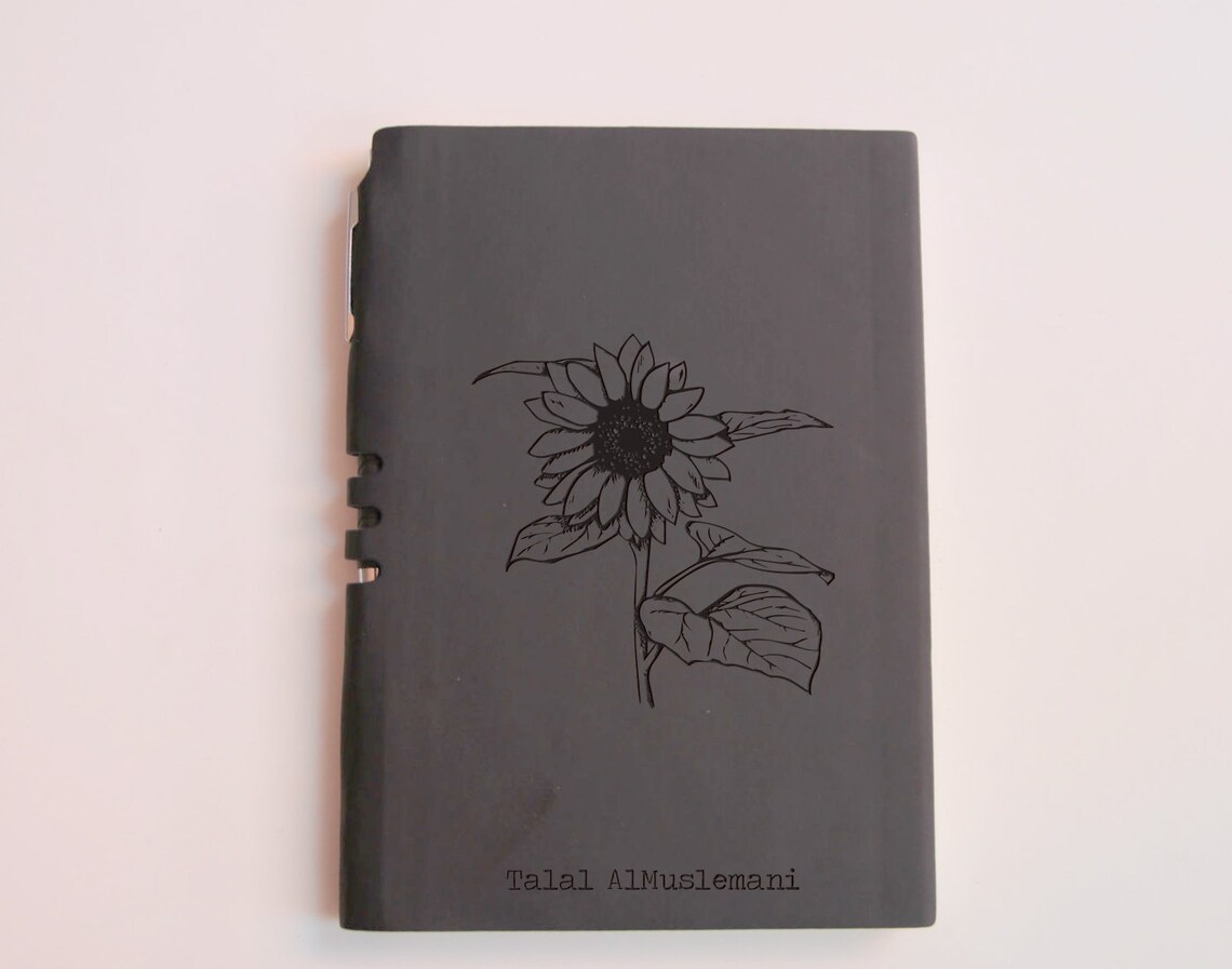 Custom Sunflower Journal With Pen - Etsy