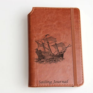 Laser Engraved Sailing Journal With Custom Quote or Custom Text Leather ...