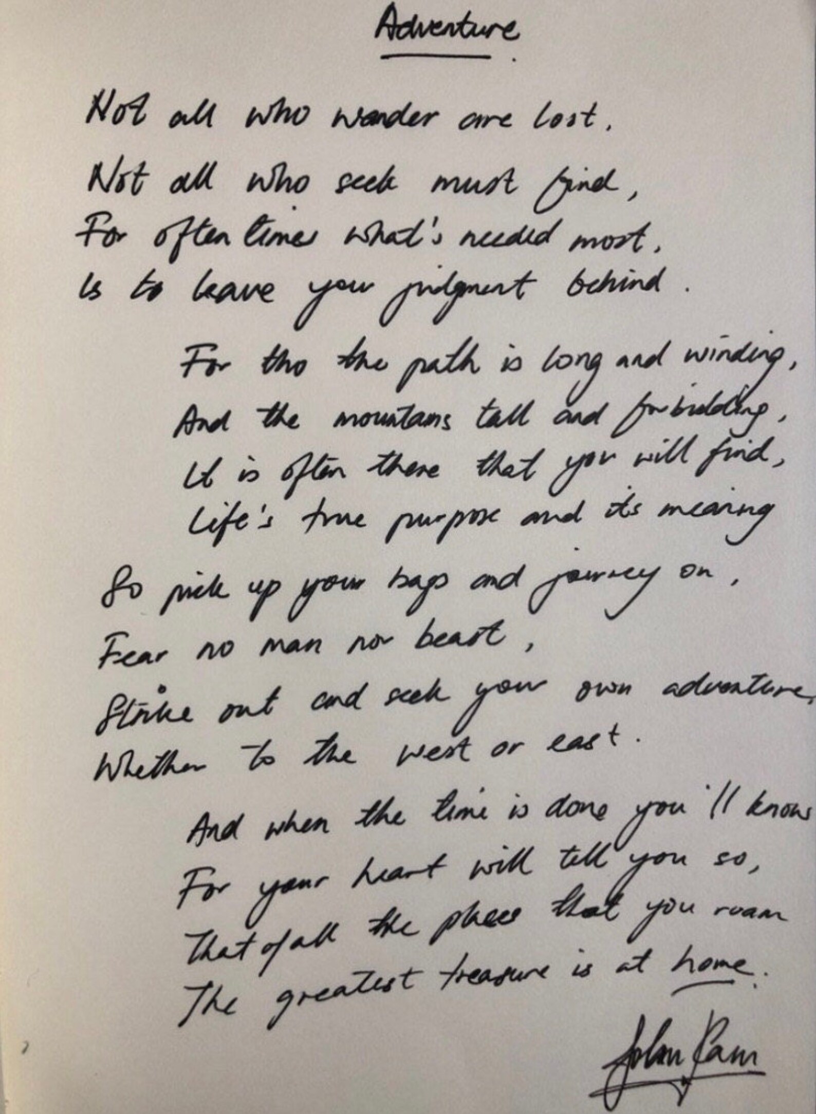 Custom Designed Long Message or Long Poem With Your Handwriting ...