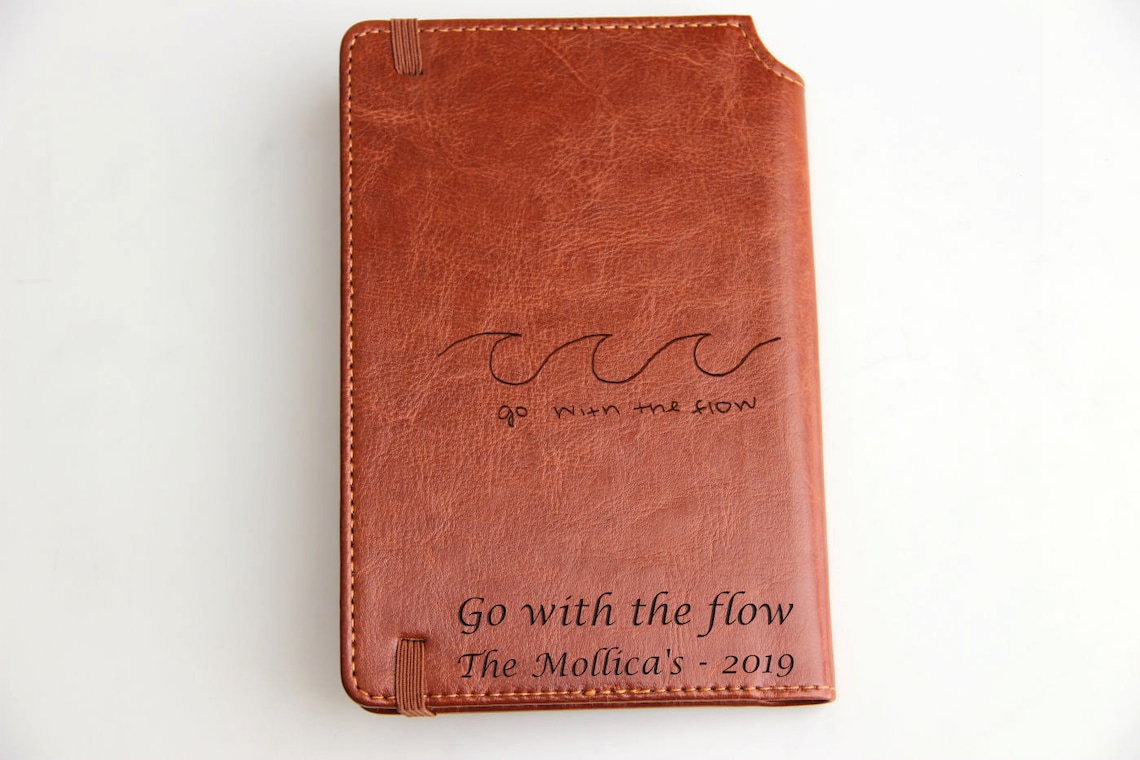 Laser Engraved Sailing Boat Journal With Custom Quote Leather | Etsy