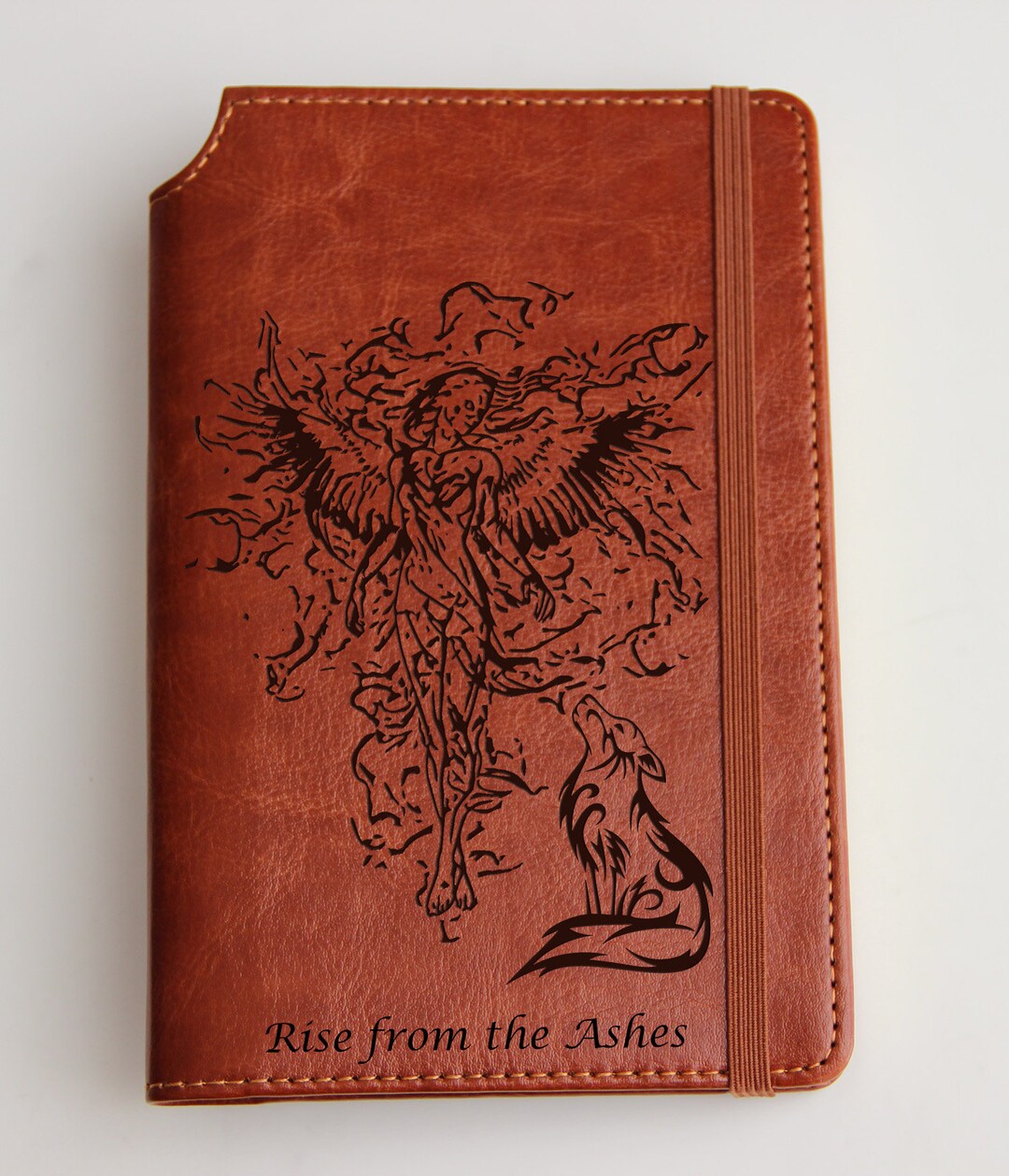Custom Designed Woman Phoenix Elephant and Dragonfly Journal Laser ...