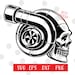 Skull Turbo Charger Logo SVG Design Mechanic Car Racing Motorcycle Auto ...