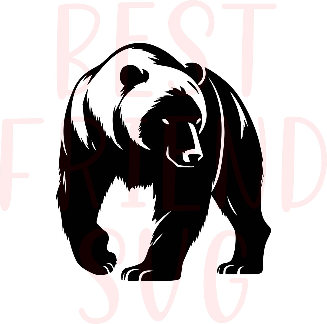Beautiful Bear Svg File for Cricut and Silhouette, Bear SVG, Bear Head ...