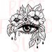 Crying Eye With Flowers and Leaves Svg, Eye Svg, Png, Dxf, Eps, Cry ...