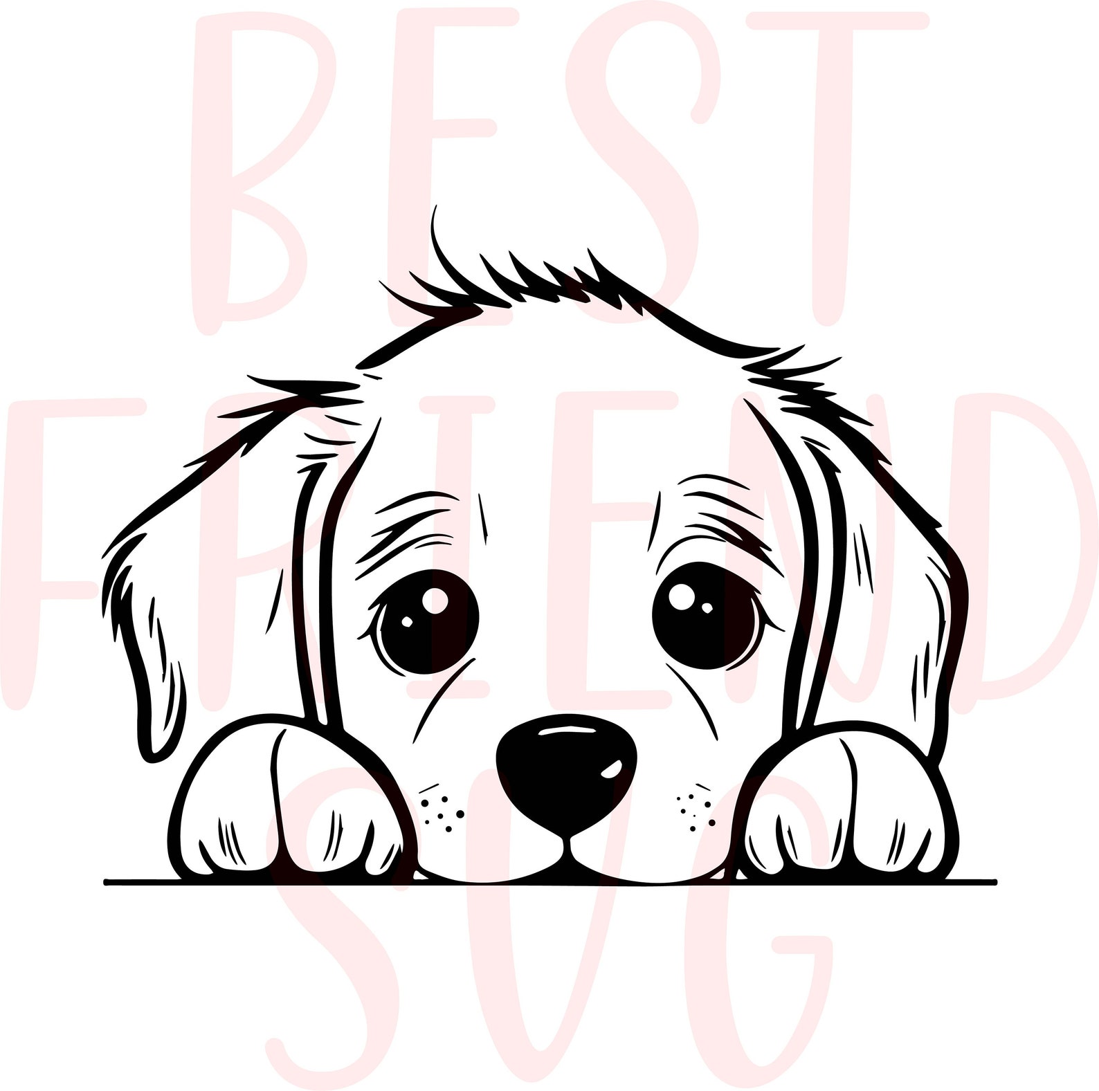 Cute Dog SVG, Cute Puppy Svg, Png, Eps, Dxf, Silhouette, Cute Dog ...