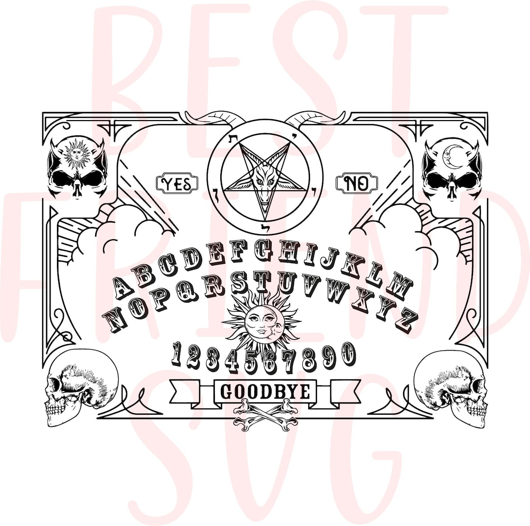 Ouija Board SVG, Ouija Spirit Board Design, Spirit Board Svg, Ouija SVG ...