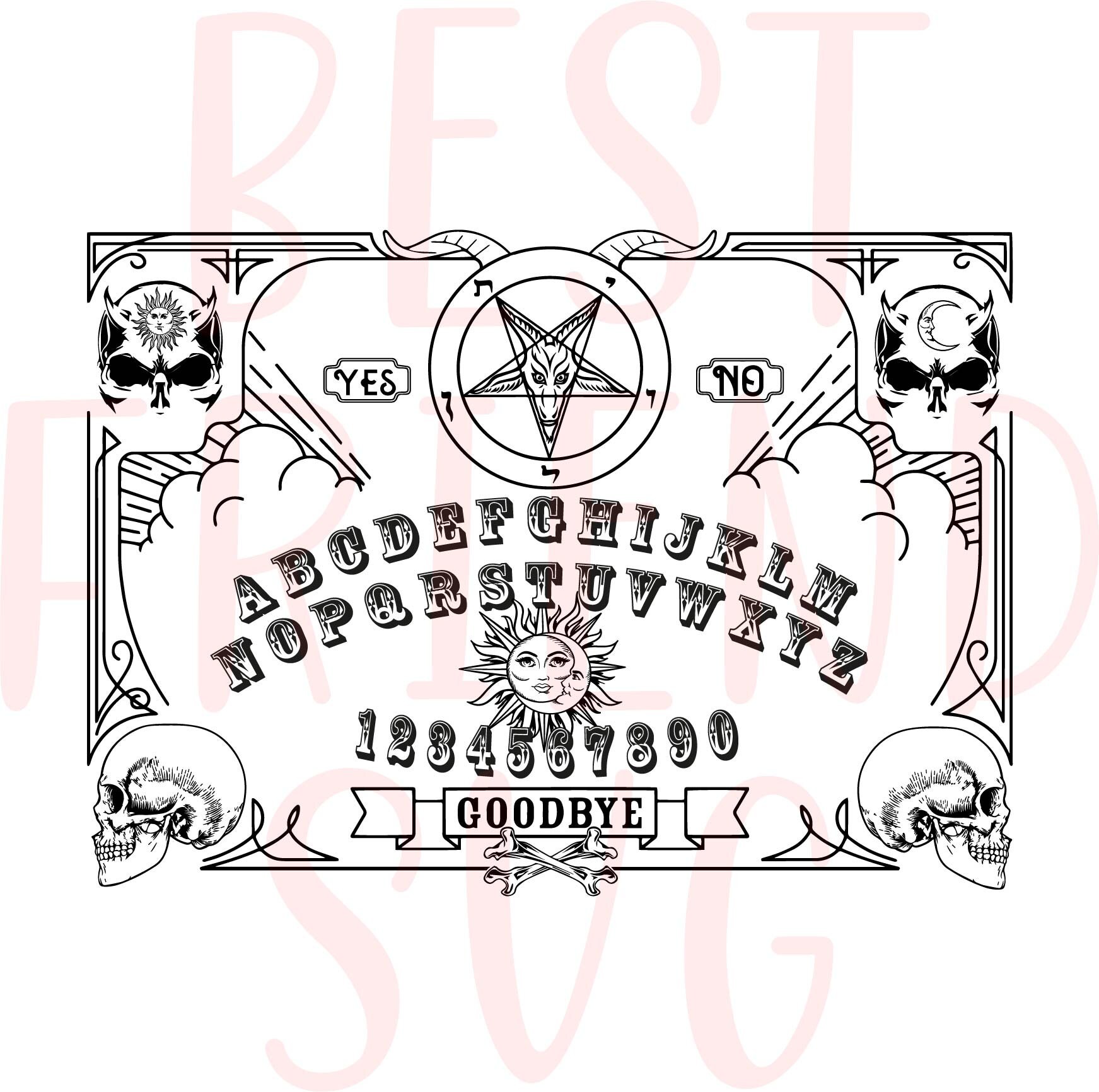 Ouija Board SVG Ouija Spirit Board Design Spirit Board Svg - Etsy