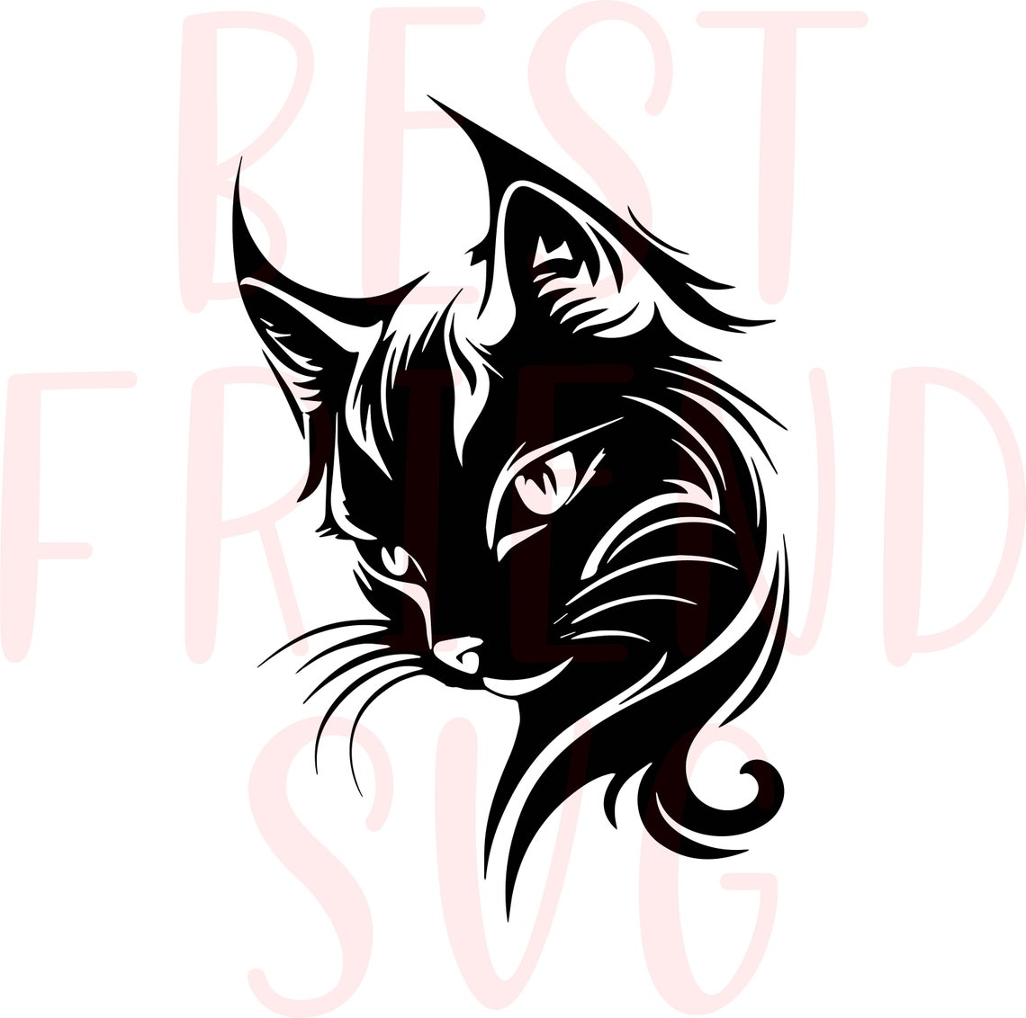 Beautiful Cat Svg File for Cricut and Silhouette Cat SVG Cat - Etsy