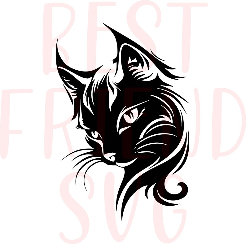 Beautiful Cat Svg File for Cricut and Silhouette, Cat SVG, Cat Head Svg ...