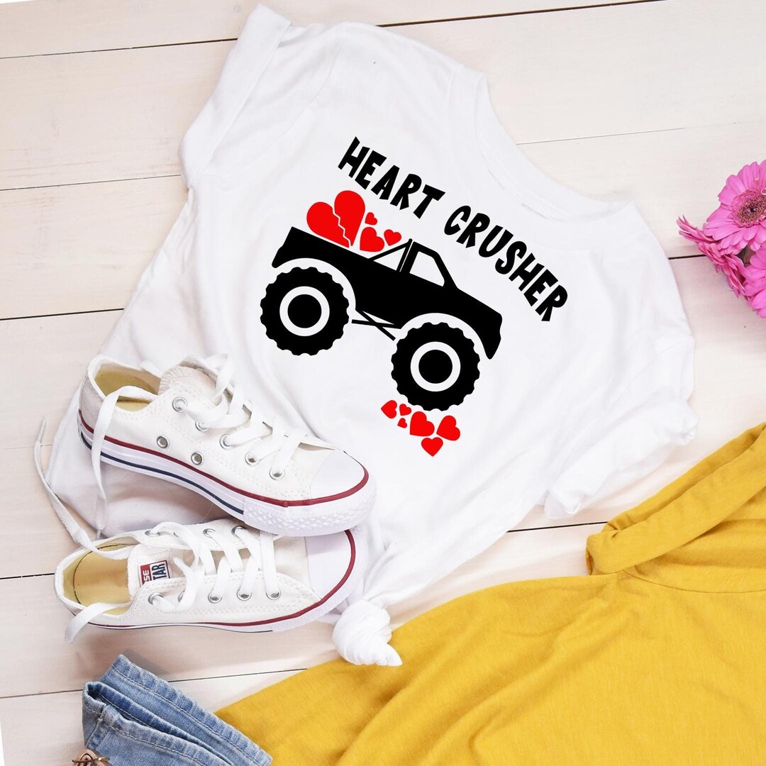 Valentines Svg, Heart Crusher Svg, Valentines Truck Svg, Heart Breaker ...