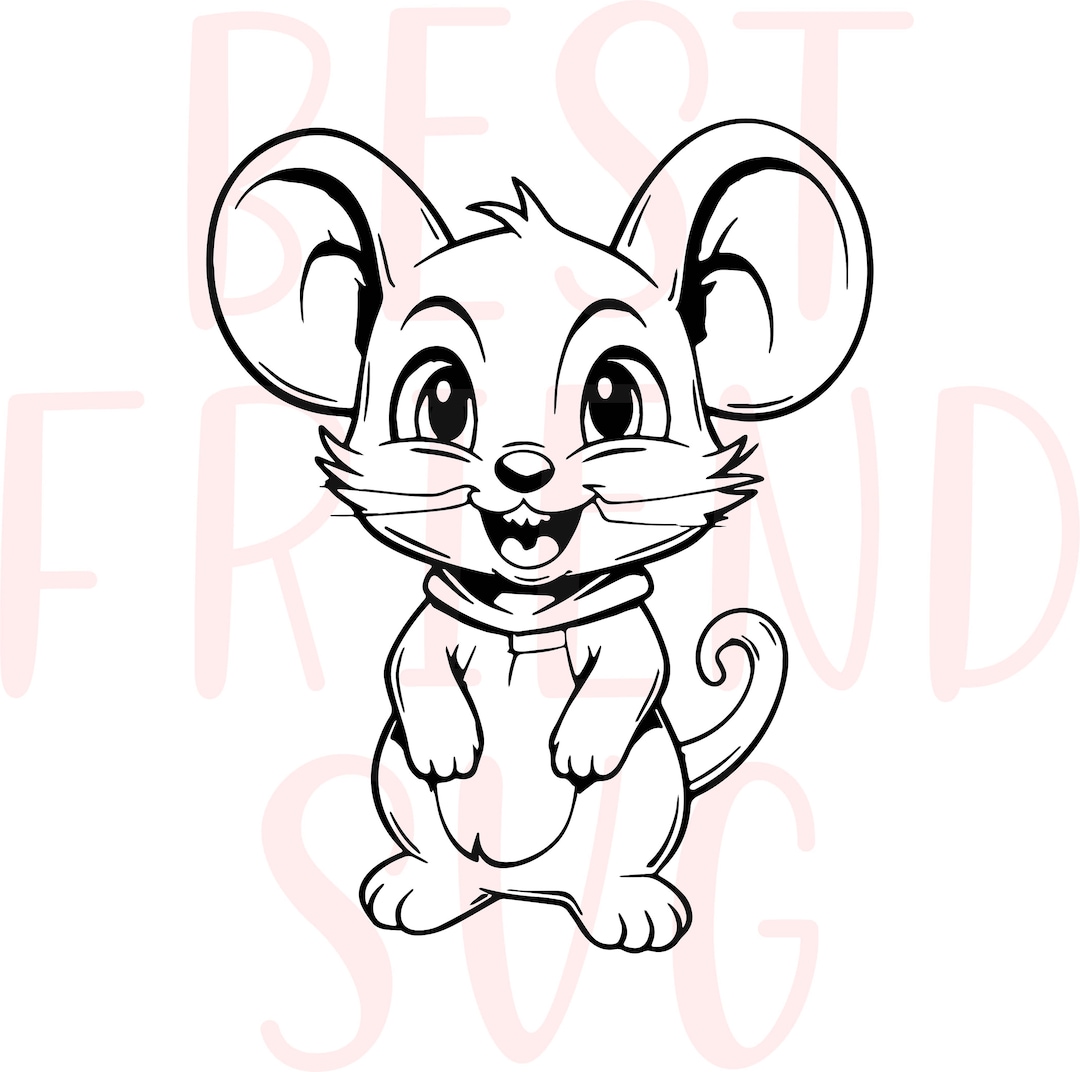 Cute Mouse SVG, Sweet Mouse Svg, Png, Eps, Dxf, Silhouette, Cute Mouse Clipart, Adorable Mouse ...
