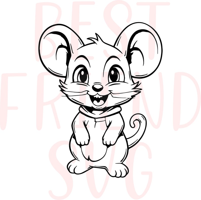 Cute Mouse SVG Sweet Mouse Svg Png Eps Dxf Silhouette - Etsy