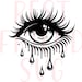 Crying Eye Svg, Eye Svg, Png, Dxf, Eps, Cry, Heart, Tattoo Style, Wall ...