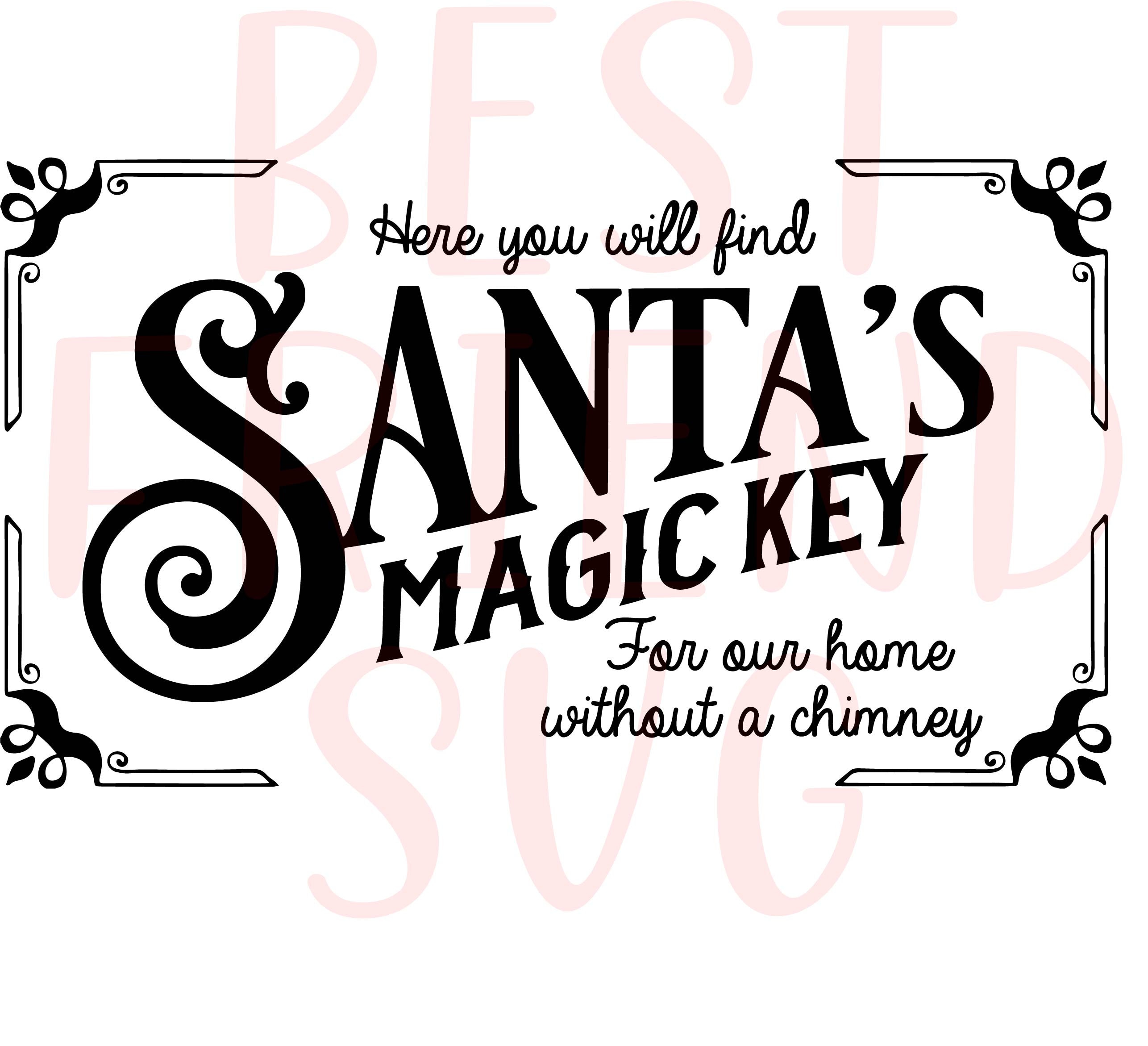 Magic Key SVG Santa Svg Christmas Svg Santa Magic Key | Etsy