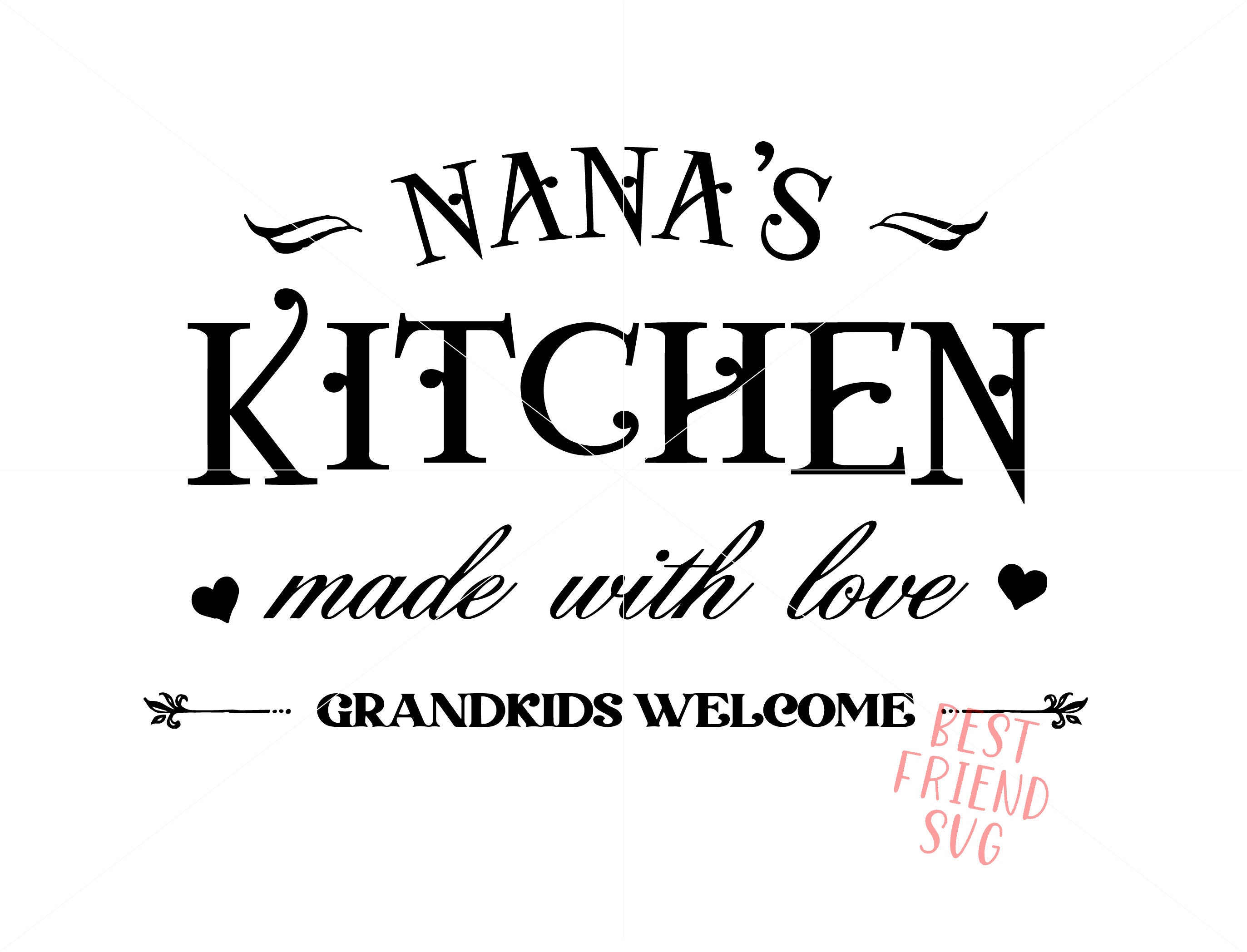 Nanas Kitchen Sign SVG Printable Vector Image Cut File for Cricut and ...