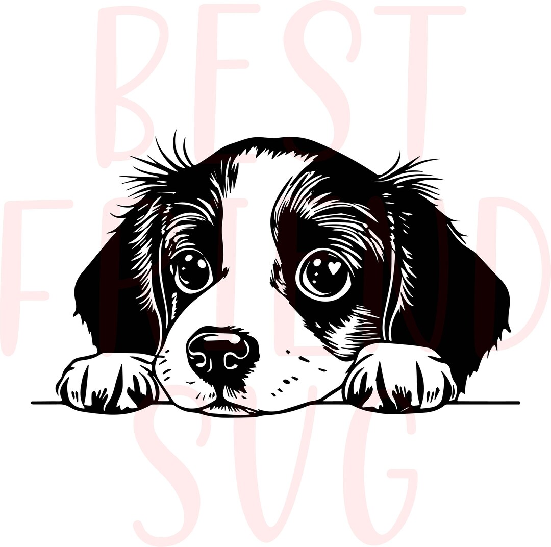 Cute Dog SVG, Cute Puppy Svg, Png, Eps, Dxf, Silhouette, Cute Dog ...