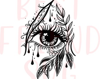 Crying Eye Svg Eye Svg Png Dxf Eps Cry Heart Tattoo - Etsy