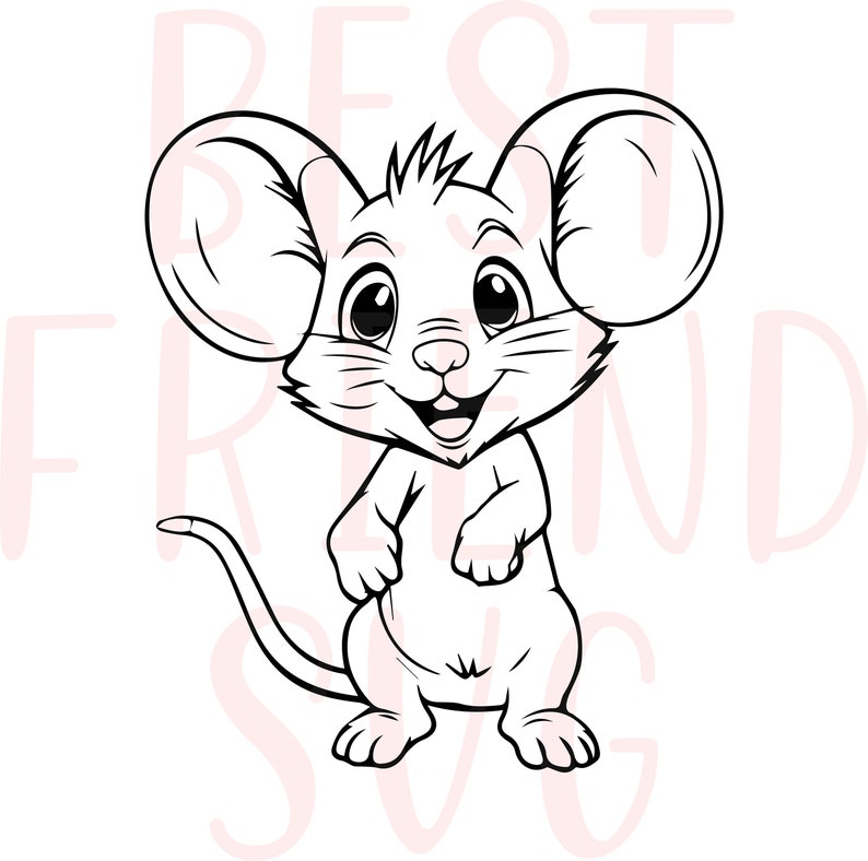 Cute Mouse SVG Sweet Mouse Svg Png Eps Dxf Silhouette - Etsy