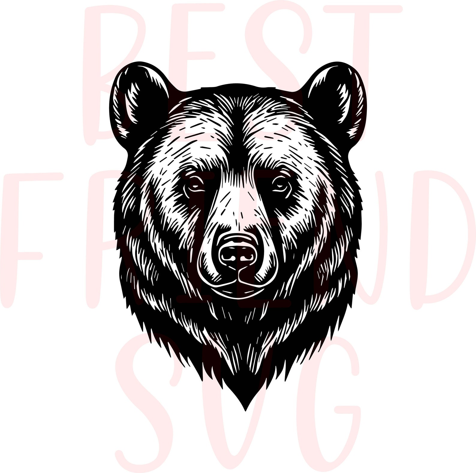 Beautiful Bear Head Svg File for Cricut and Silhouette Bear - Etsy