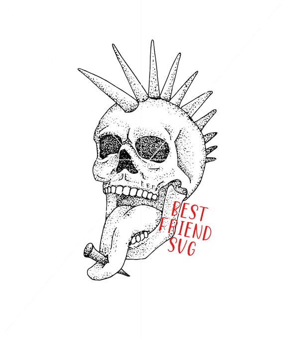 Punk Skull Svg Skull Logo Svg Designs SKULL Vintage Png | Etsy