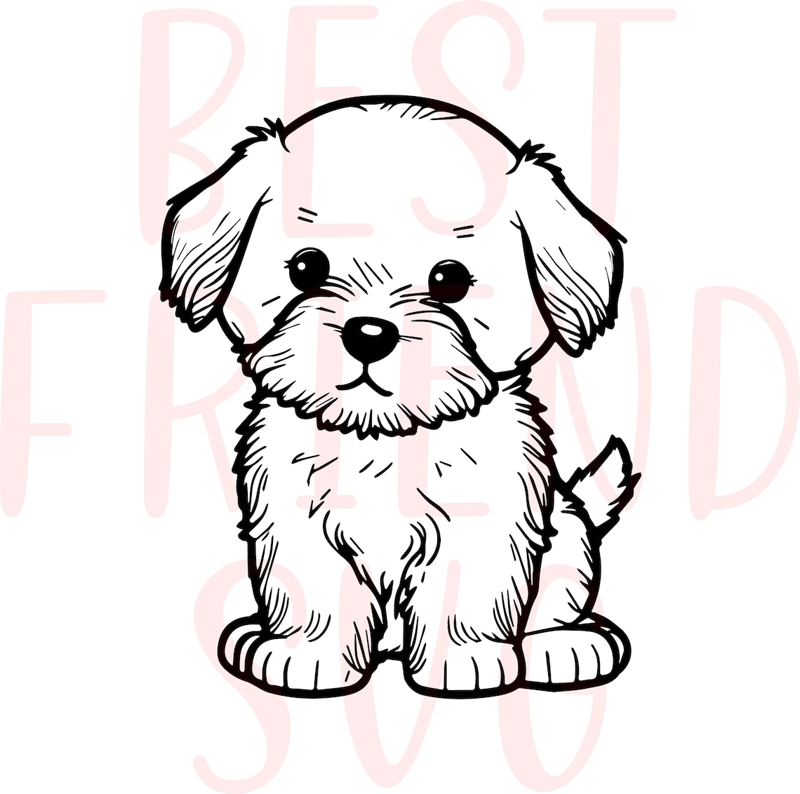 Cute Dog SVG Cute Puppy Svg Png Eps Dxf Silhouette Cute - Etsy