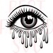 Crying Eye Svg, Eye Svg, Png, Dxf, Eps, Cry, Heart, Tattoo Style, Wall ...