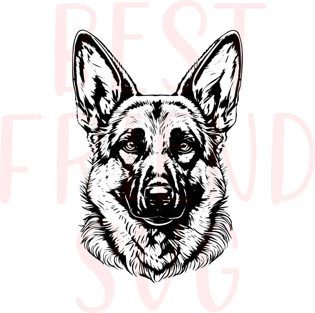 German Shepherd Portrait Dog Png, Dxf, Eps, Svg Icon, German Shepherd ...