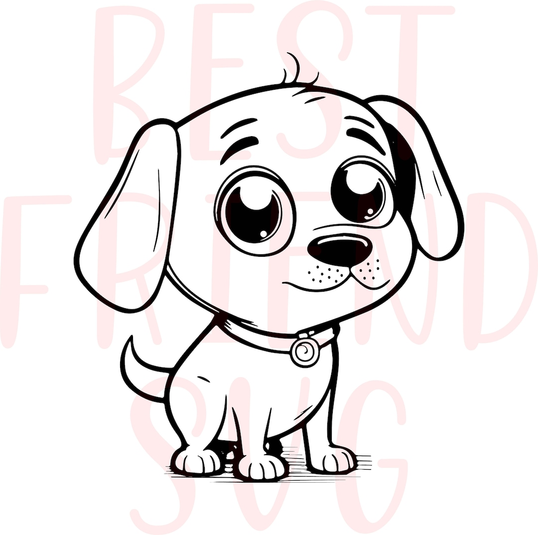 Cute Dog SVG, Cute Puppy Svg, Png, Eps, Dxf, Silhouette, Cute Dog ...